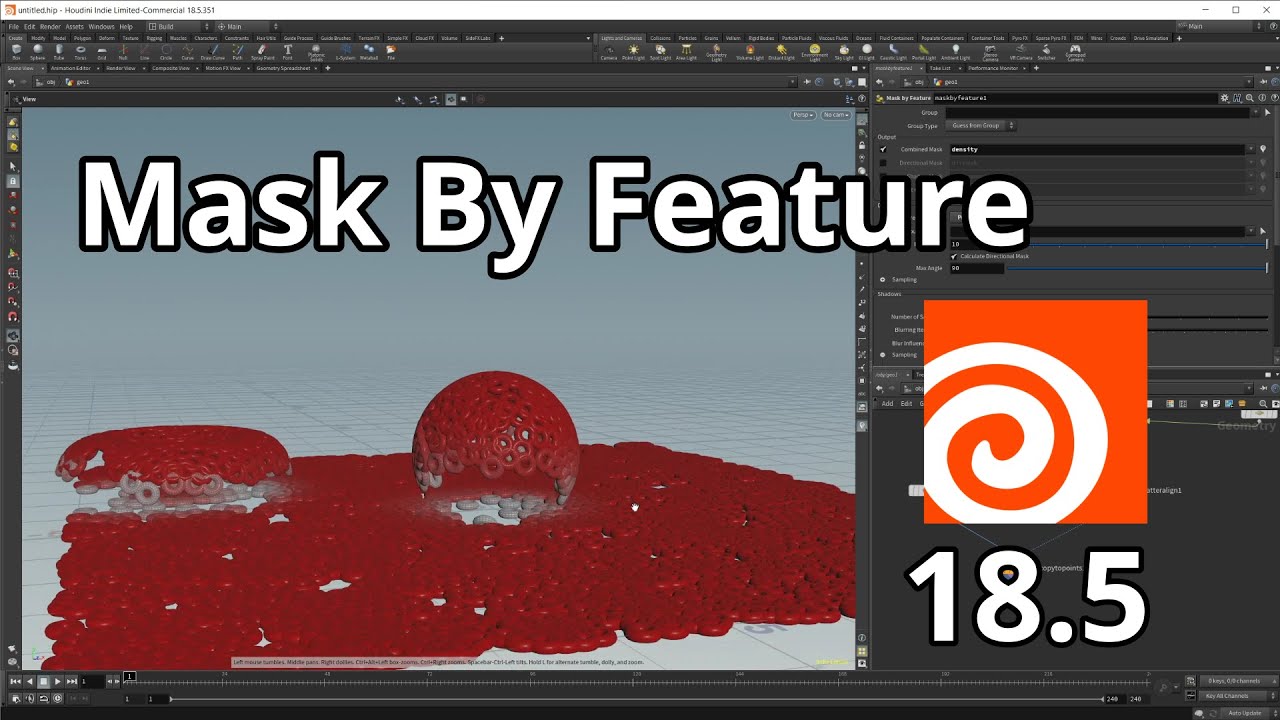 Using the Mask By Feature Node to Scatter Points in Houdini 18 5 - YouTube