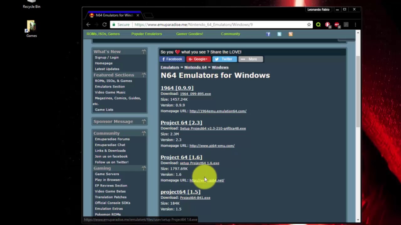 Free N64 Emulator on Windows PC [Project64] - YouTube