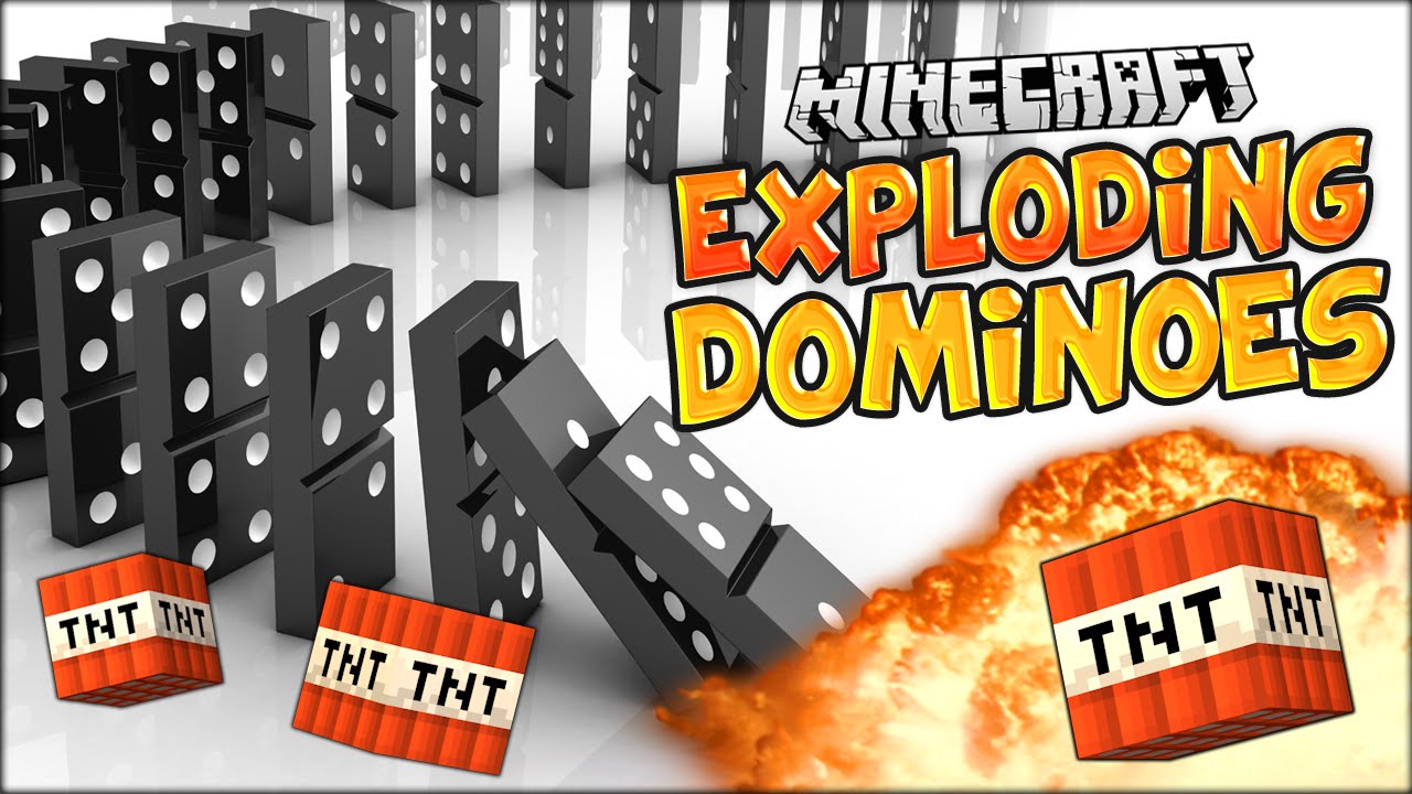 EXTREMELY SATISFYING EXPLODING DOMINOES IN MINECRAFT (Minecraft HUGE ...