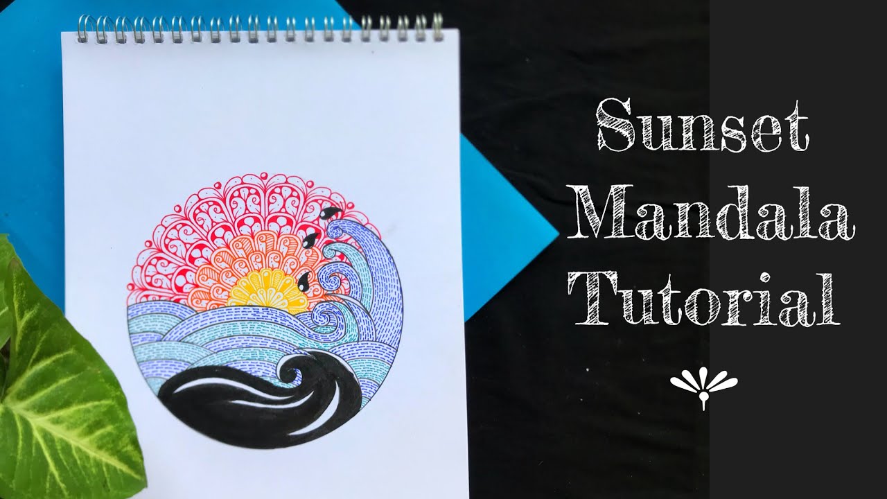 Sunset Mandala Tutorial || How To Draw Mandala || - YouTube