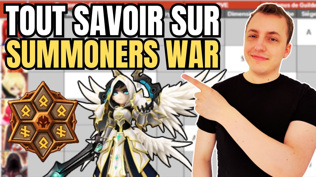 TOUS LES MONSTRES DE SUMMONERS WAR EN UN DOCUMENT ! TIERLIST RUNAGE ...