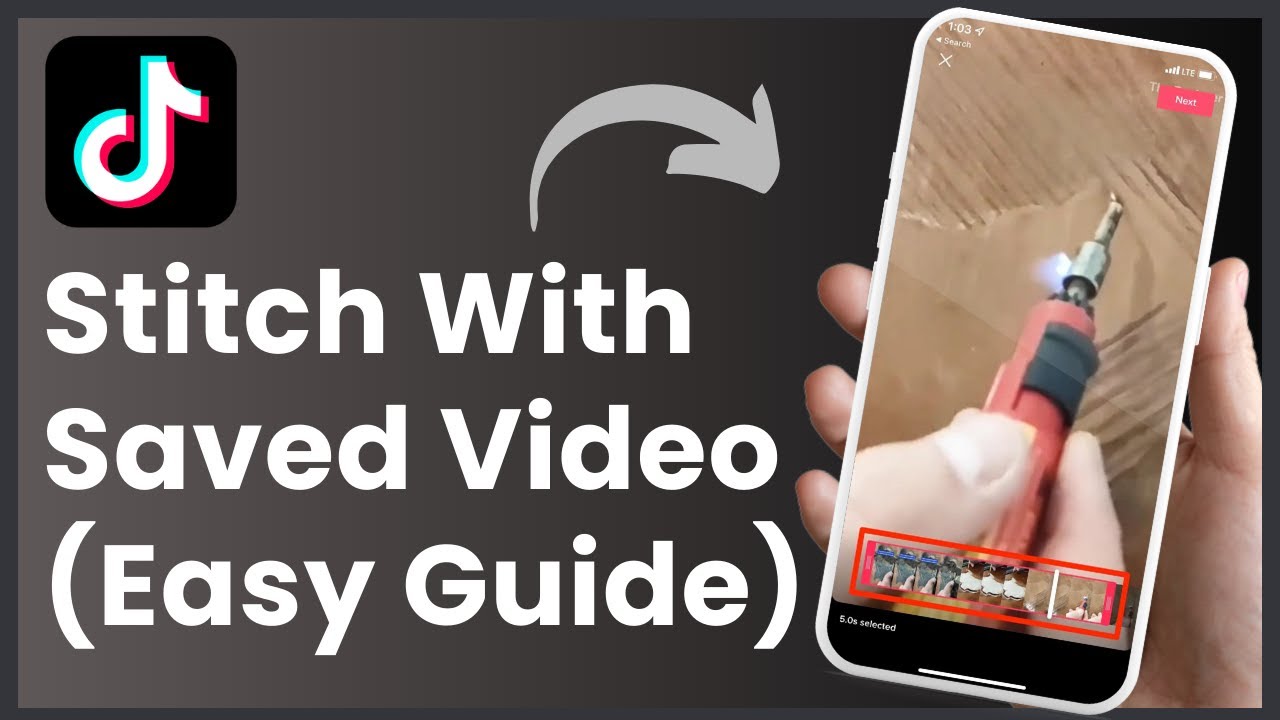 How To Stitch On TikTok With A Saved Video ! [EASY STEPS] - YouTube