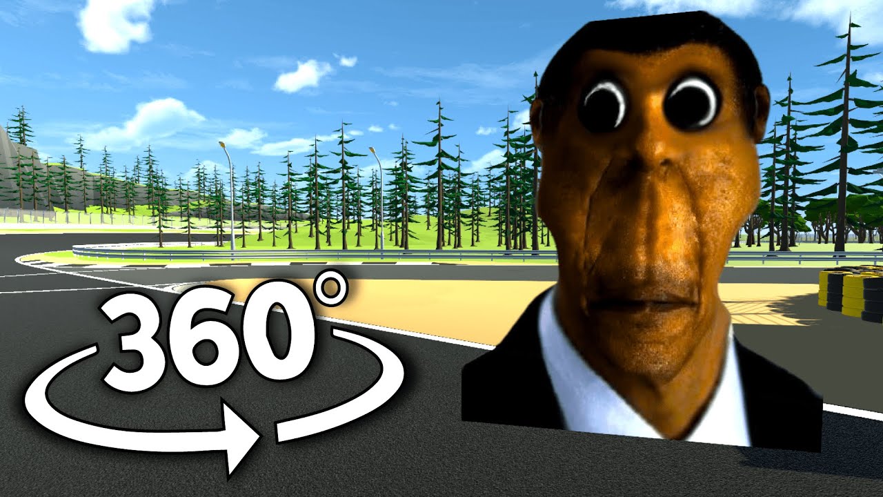 The Obunga chase you In abandoned Racing Track but it's 360 degree ...