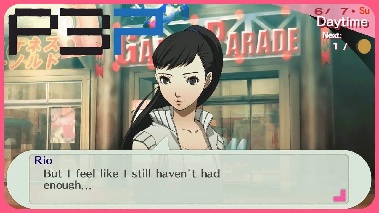 Persona 3 Portable: Hang Out with Rio at Game Parade [Female Route ...
