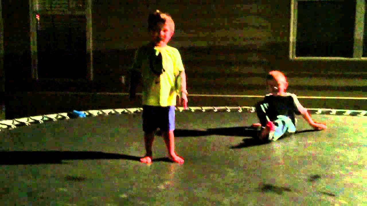 Pooped on Trampoline - YouTube