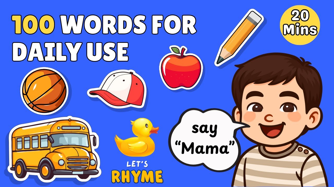 First 100 Words for Toddlers & Preschoolers | English Vocabulary for ...