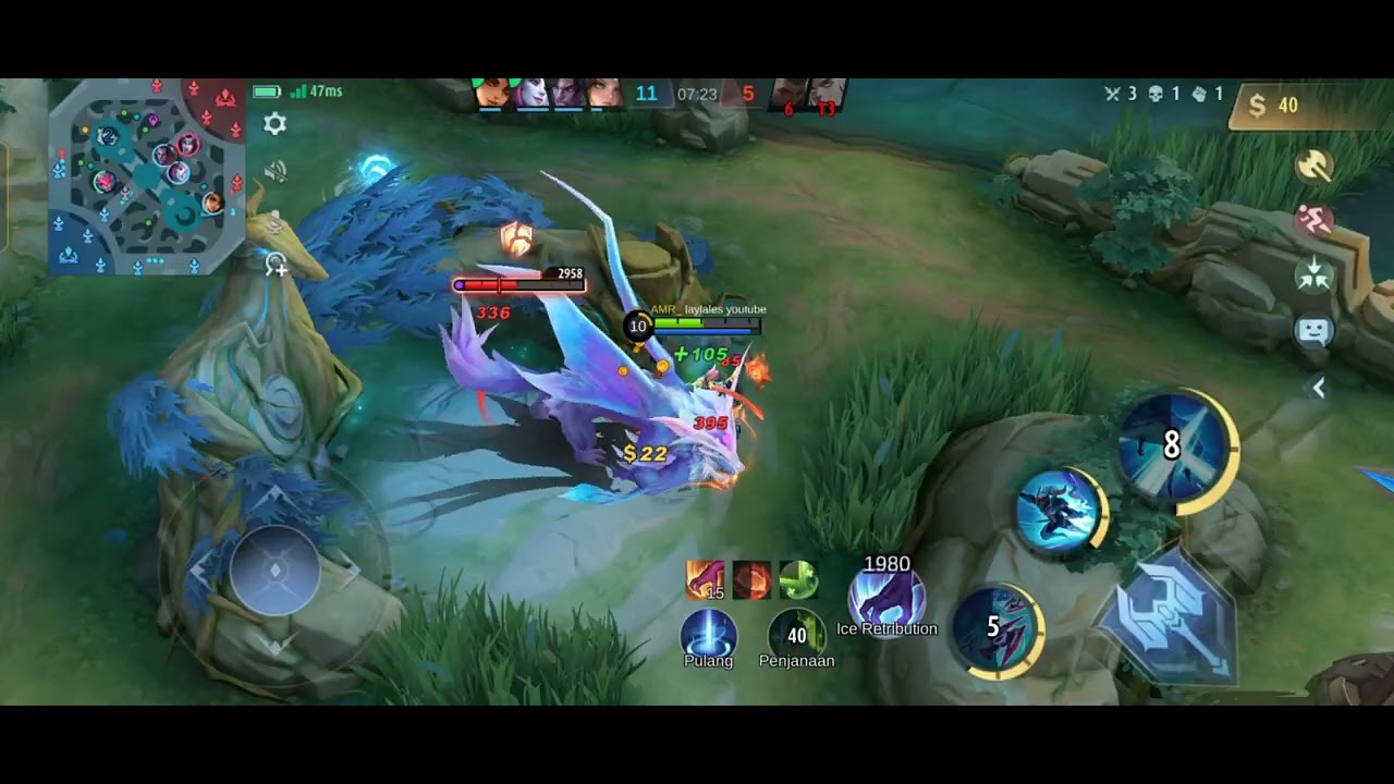 best gameplay Saber, triple kill + saber lock Badang ,enemy epic ...