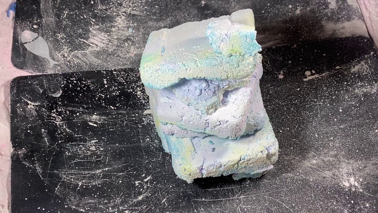 Thin Blue Gym Chalk Slabs - YouTube