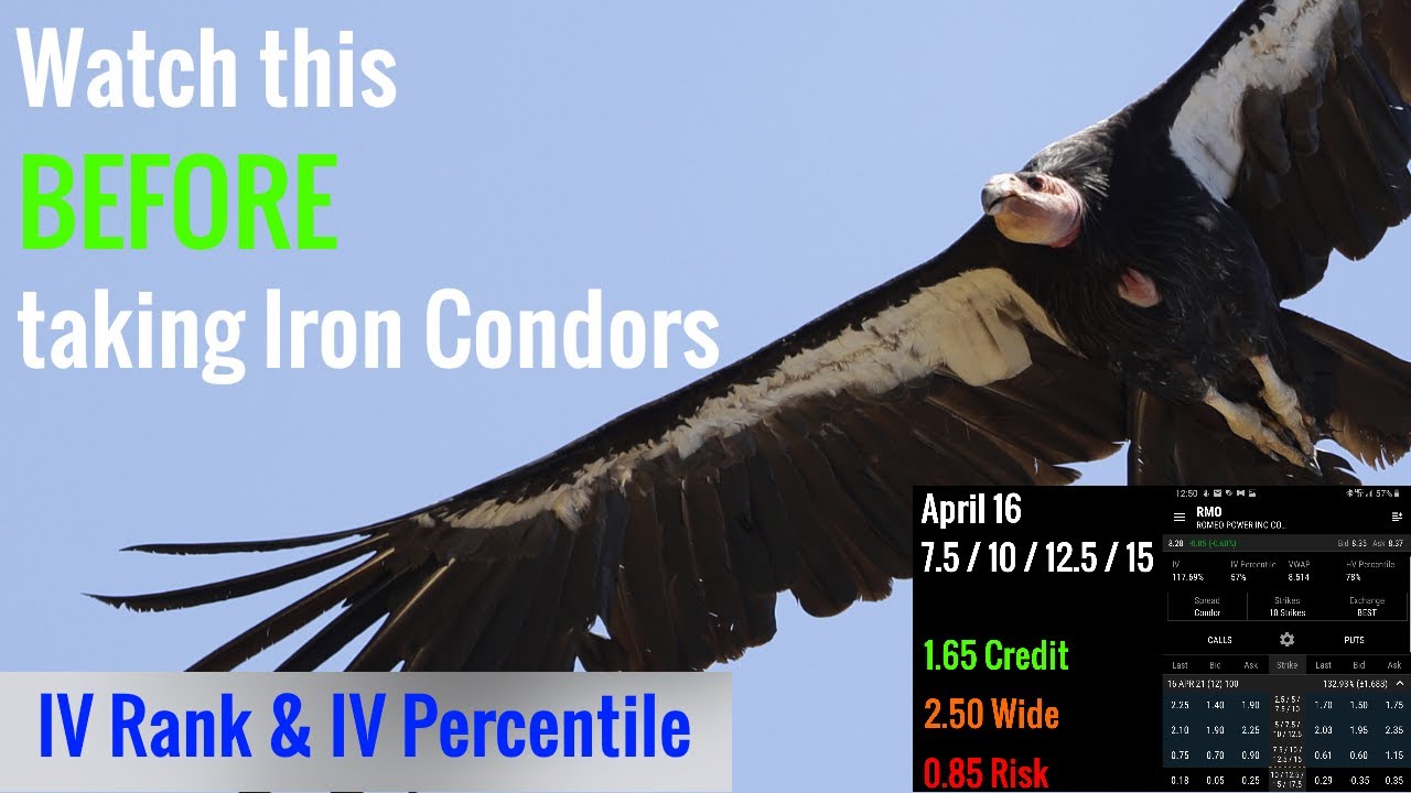 Watch this BEFORE taking Iron Condors in 2021! (IV Rank and Percentile ...