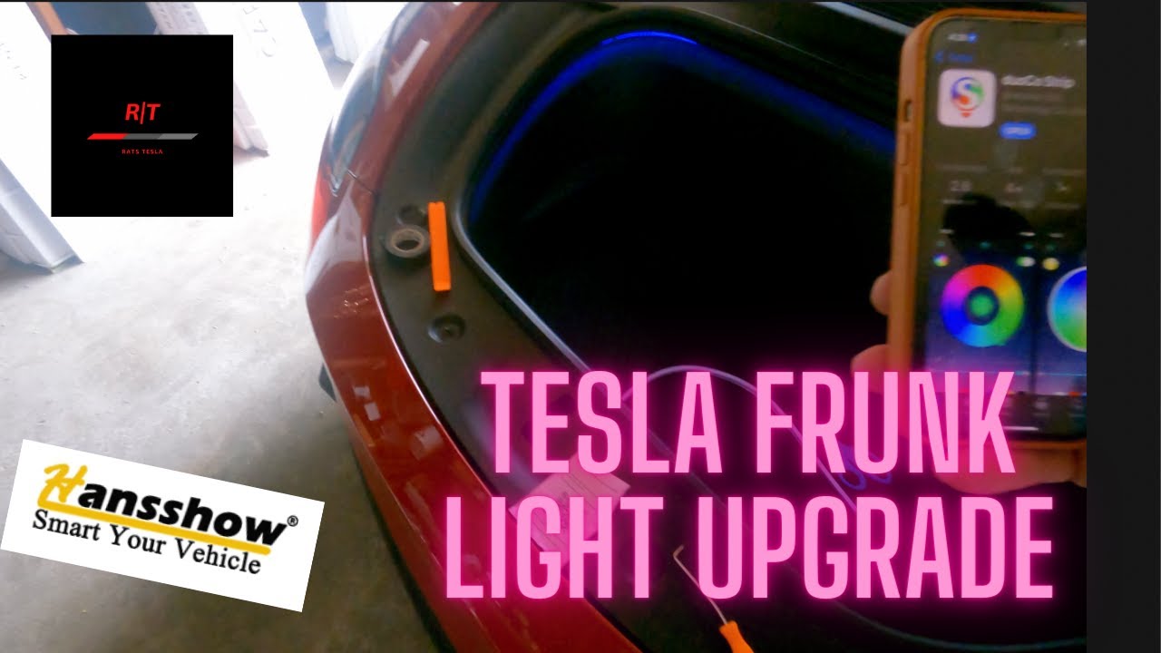 Tesla Model Y Frunk Lights Update - Hansshow Color Changing Lights ...