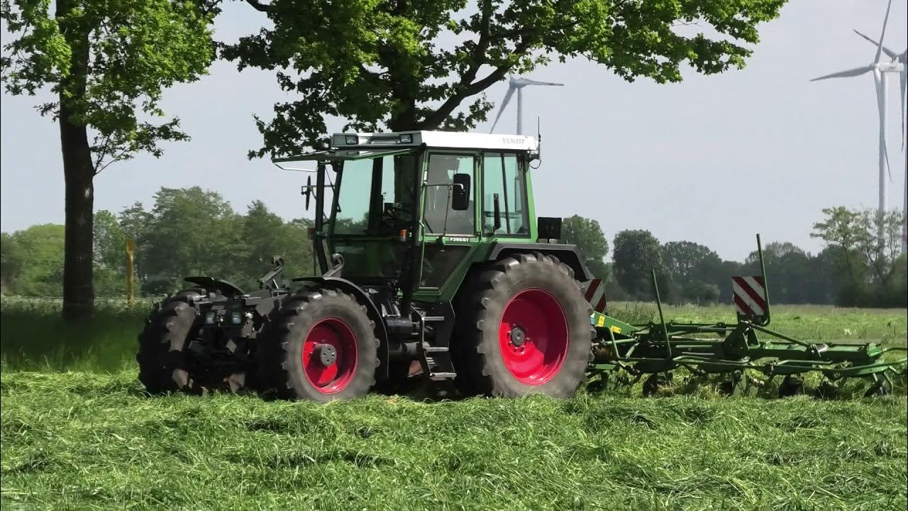 GRAS SCHUDDEN FENDT F 395 GT MET KRONE SCHUDDER - YouTube