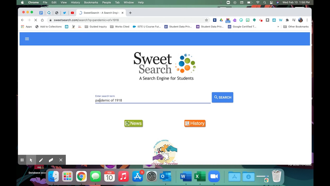Sweet Search: A Search Engine for Students: Feb 10, 2021 1:59 PM - YouTube