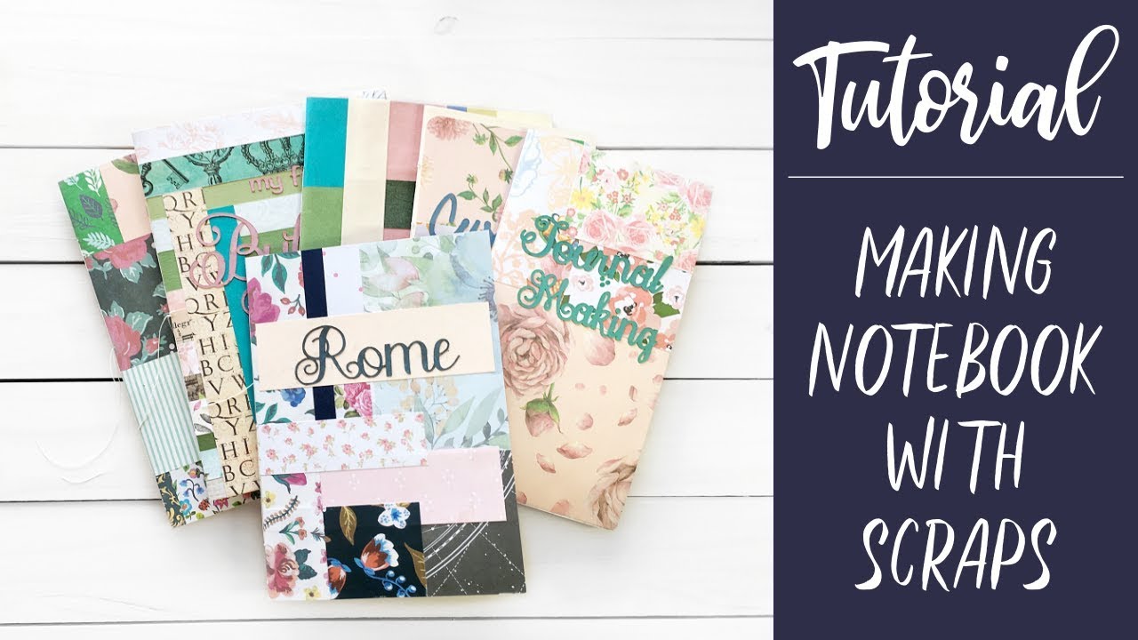 How To Make a Notebook With Scraps | Easy Handmade Notebook Tutorial ...