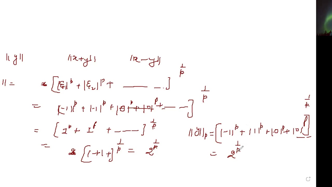 Example of a Banach Space which is not a Hilbert Space - YouTube