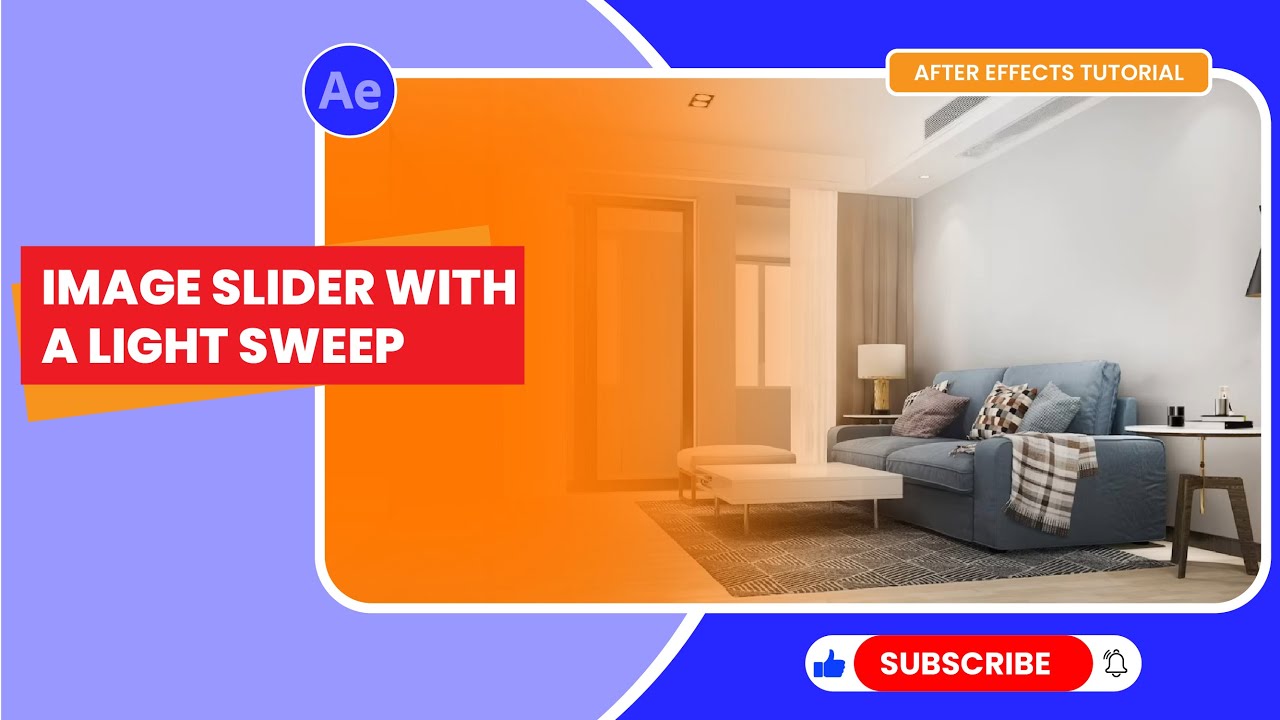 After Effects Tutorial - Simple Image slider with a light sweep - YouTube