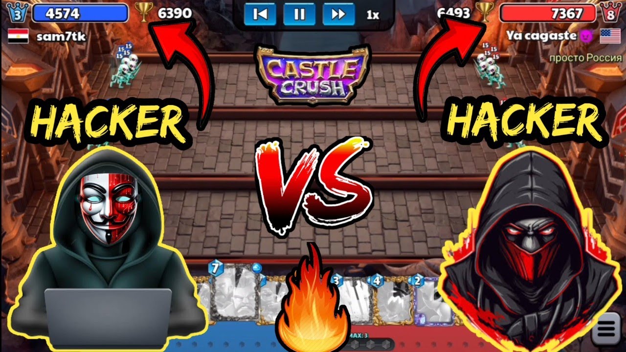 OMG 😧 Most Rare Moment! Hacker Vs Hacker? Castle Crush - YouTube