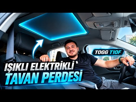 Türkiyede İlk!!! Togg T10F Işıklı Elektrikli Sesli Komutlu Tavan Perdesi