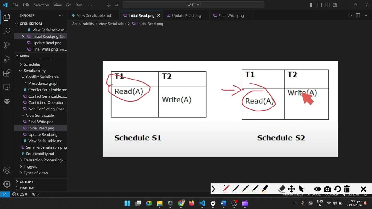 DBMS: Serializability-View Serializability-TM - YouTube