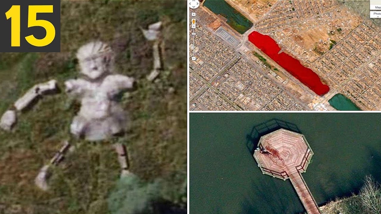 15 STRANGE THINGS Seen from Satellites - YouTube