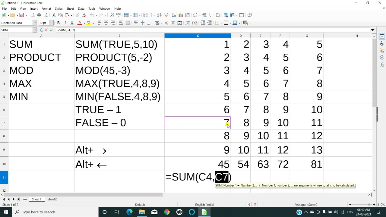 LibreOffice Calc Sum Product Mod Max Min Formula YouTube LibreOffice Calc Sum Product Mod Max Min Formula YouTube