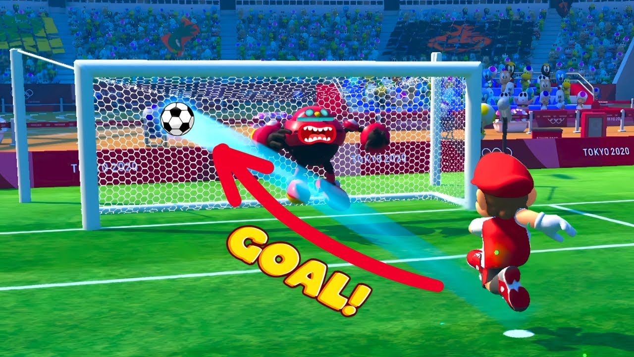 Mario Scores an Insane Goal! Epic Football Match in Mario & Sonic Tokyo ...