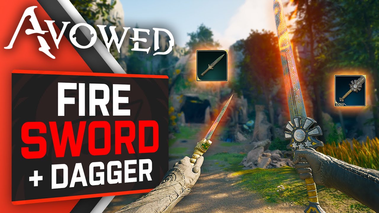 How to get a FIRE SWORD + DAGGER that heal you in Avowed! - YouTube