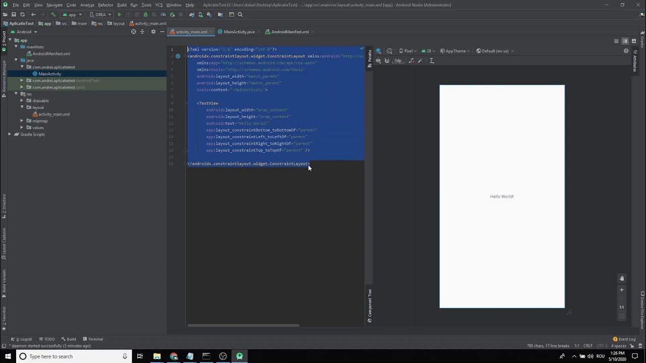 Curs Programare JAVA si Android Studio - Crearea primei aplicatii - YouTube