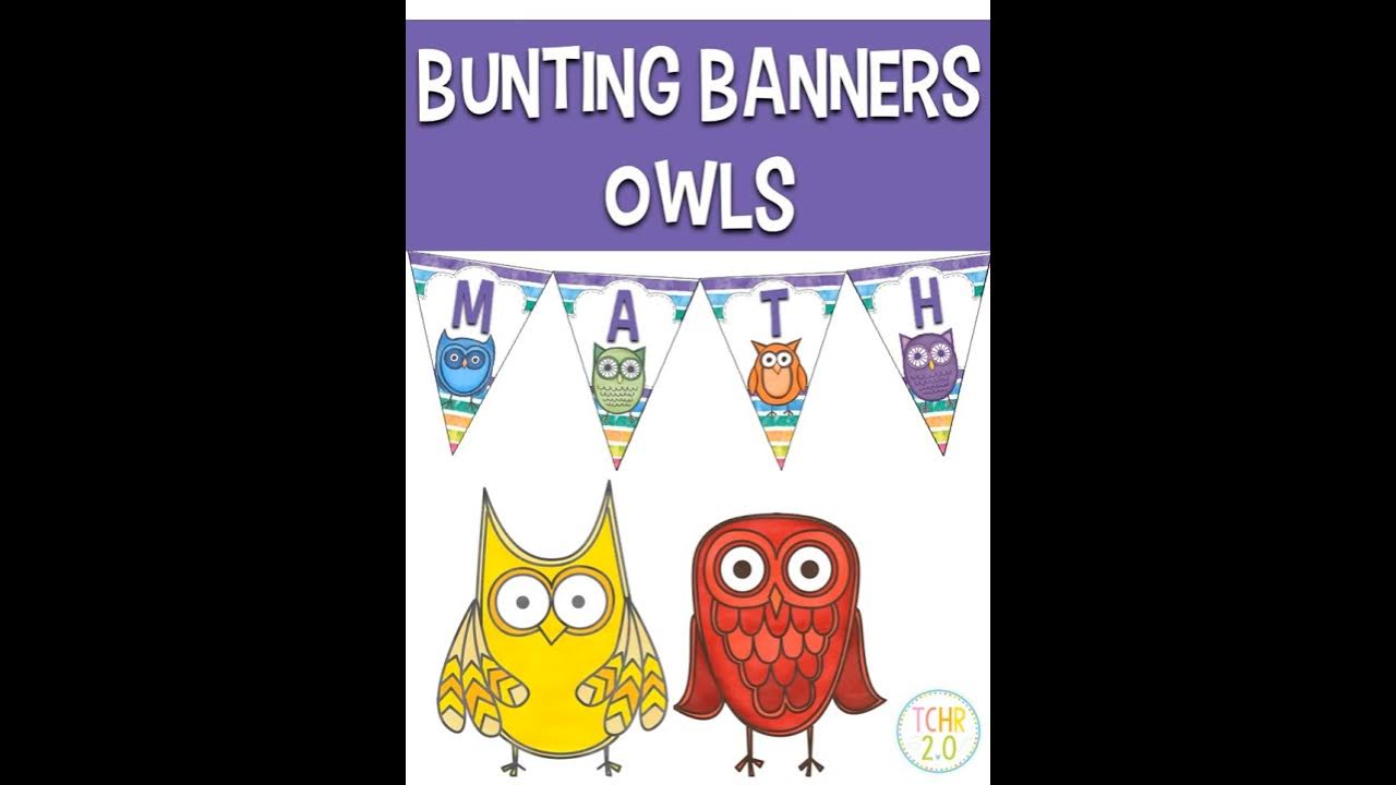 Bunting Banners Owls - YouTube