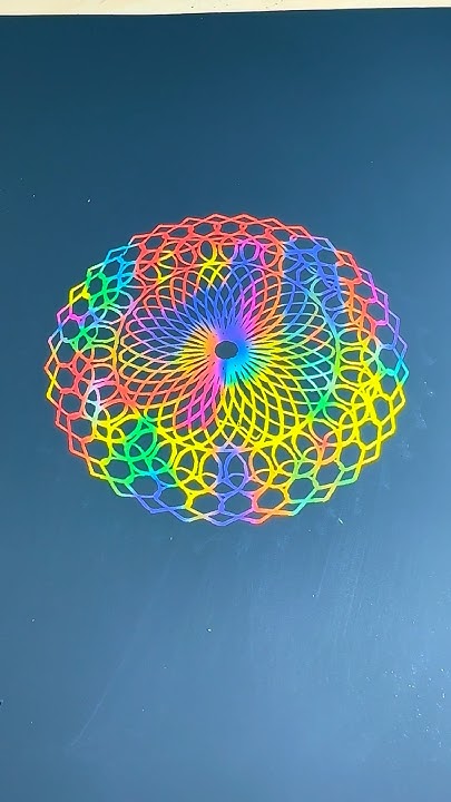 Creating Intricate Patterns with Spirographs #spirographshr #satisfying #asmr #spirograph # ...