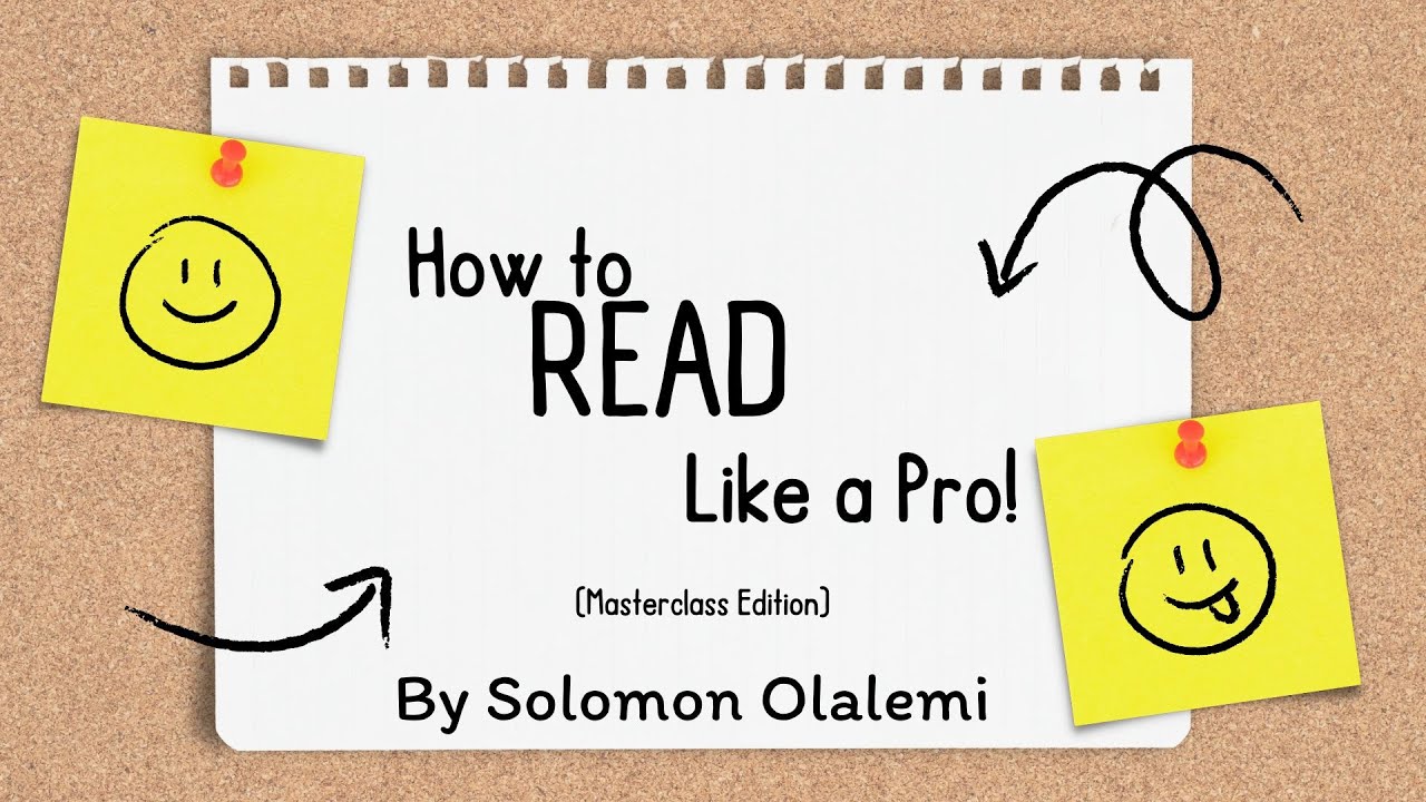 How to Read Like a Pro (Masterclass Webinar) | Solomon Olalemi - YouTube