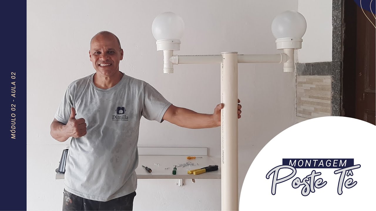 Passo a passo de como fazer Poste de Jardim de PVC - YouTube