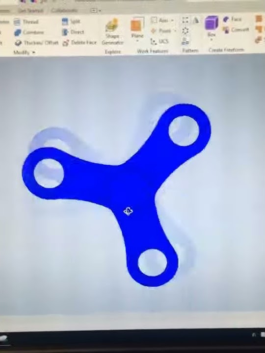 fidget spinner in autodesk inventor professional - YouTube