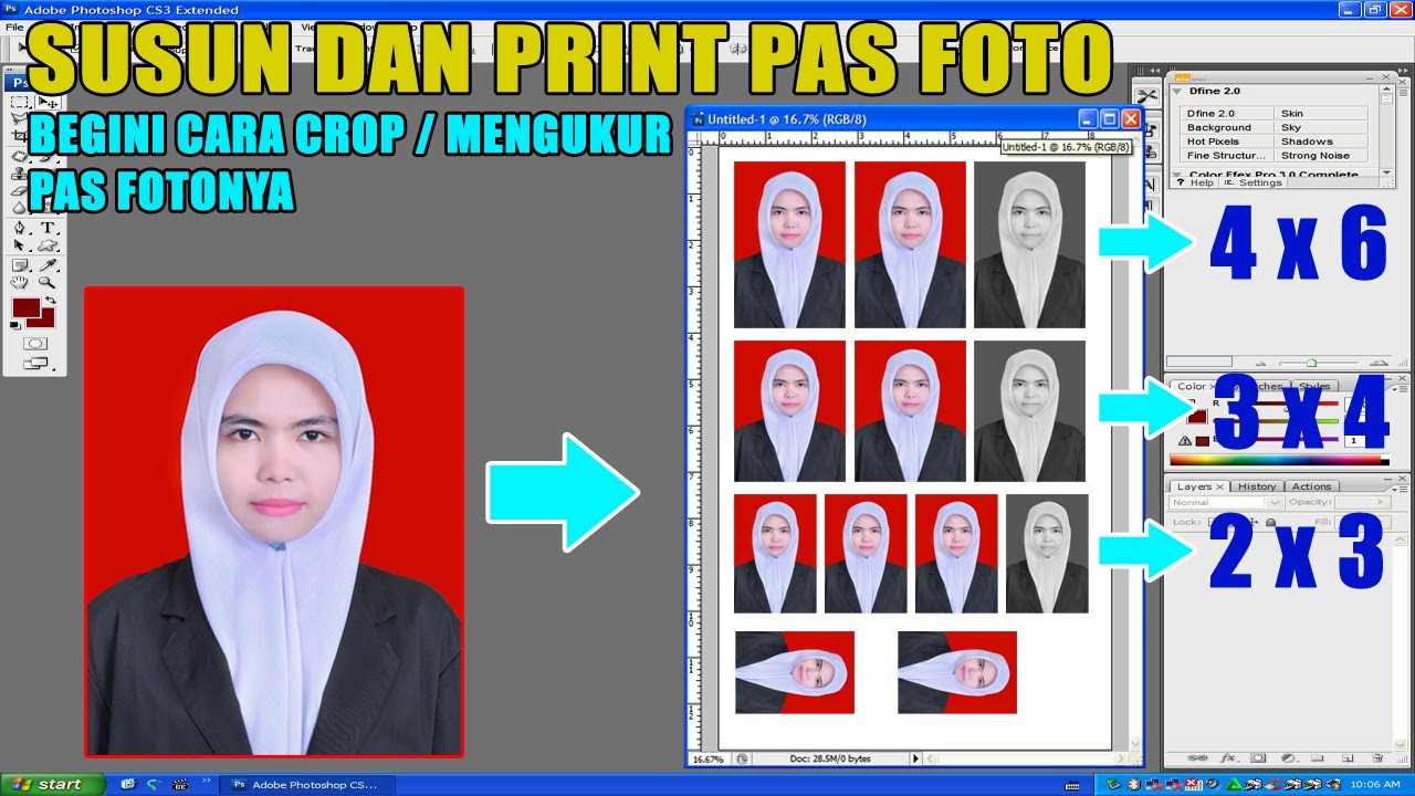 TUTORIAL CARA PRINT FOTO DI PHOTOSHOP - YouTube