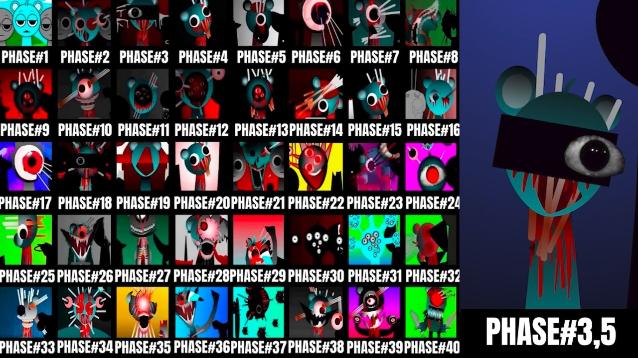 Sprunki Transformation - Phases 1- 3|3,2| |3,5| |3,7| |4| All ...
