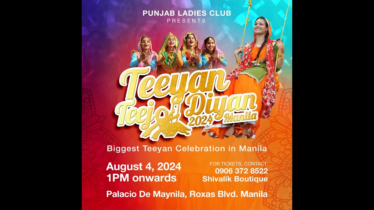 Teeyan Teej Diyan 2024 | Manila | 04-08-2024 | Punjab Ladies Club - YouTube