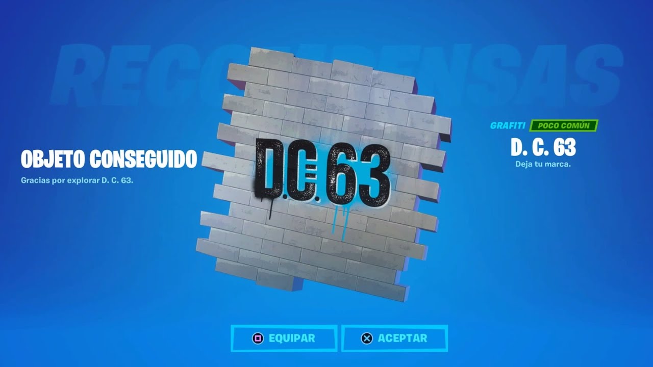 ¡RÁPIDO! Como CONSEGUIR el GRAFITI *D.C. 63* GRATIS en FORTNITE ...