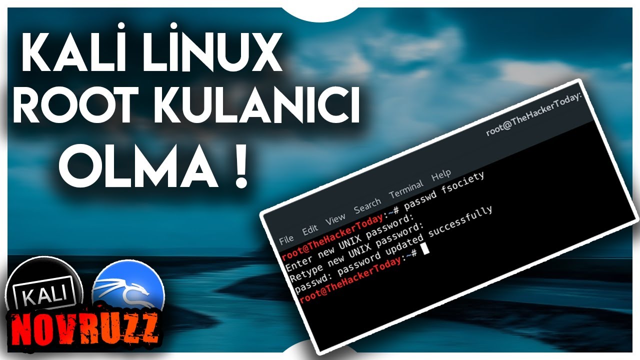 Kali Linux Root İstifadəçi Olma !|Become a Kali Linux Root User ! |Kali ...