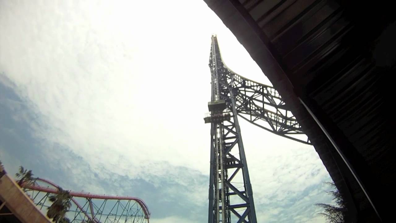 lex luthor drop of doom off-ride - YouTube
