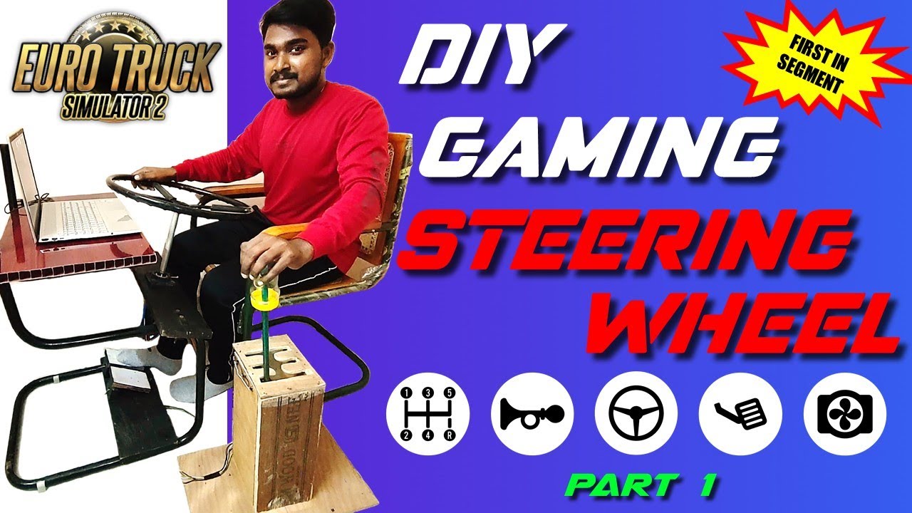 DIY Gaming Steering Wheel, Pedals and Cooling Pad Setup for Euro Truck ...