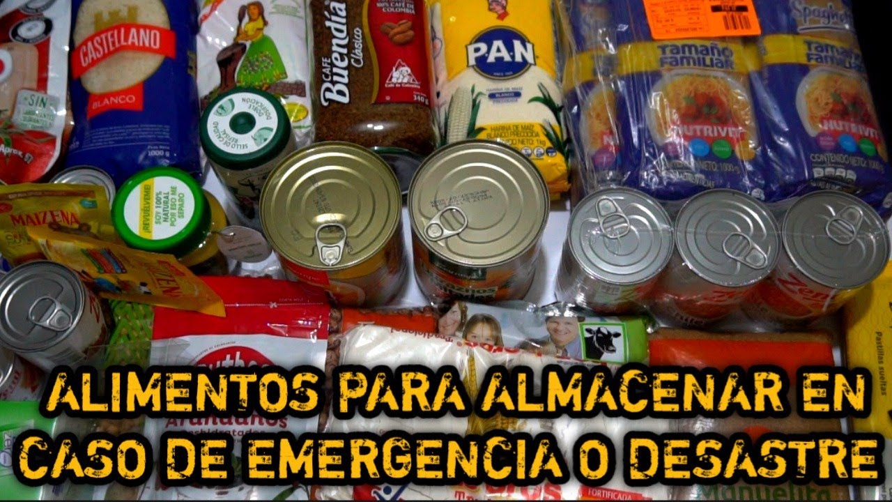 ¿Qué alimentos debo tener en caso de emergencia? Alacena de Emergencia ...