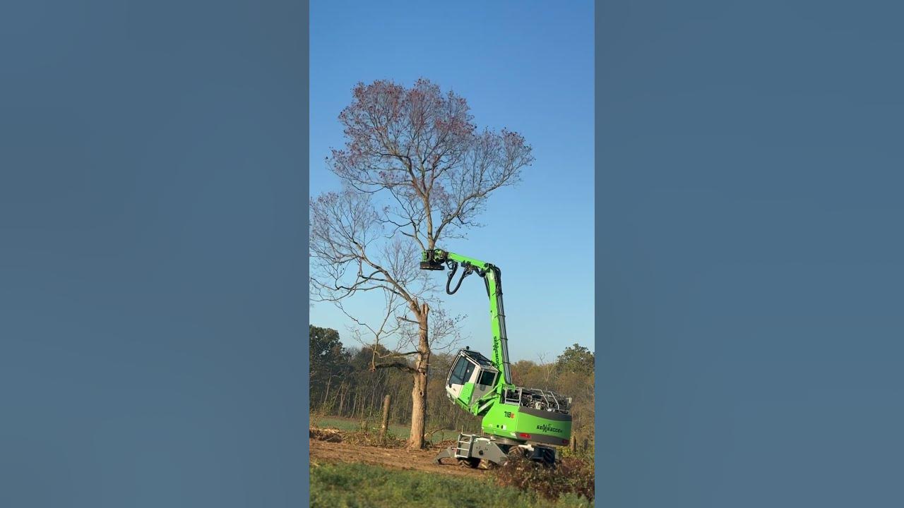 The Sennebogen 718 has complete control during this removal - YouTube