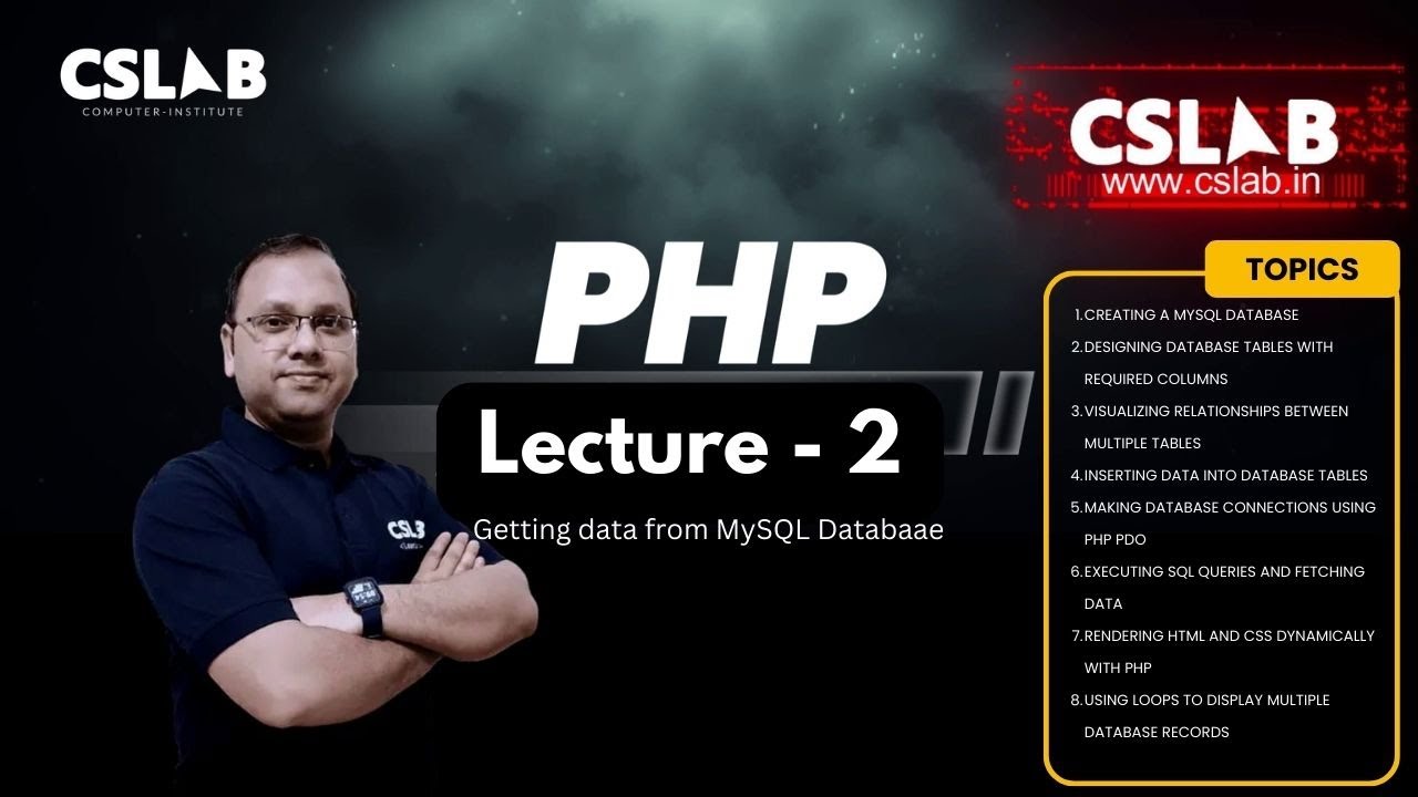 Php Lecture 2 Getting Data From Mysql Database In Hindi Cslab 2615
