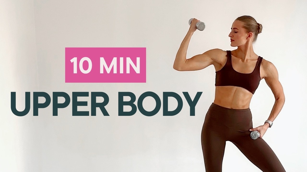 10 MINUTES POWER PUMP | Upper Body Workout with Dumbbells - YouTube