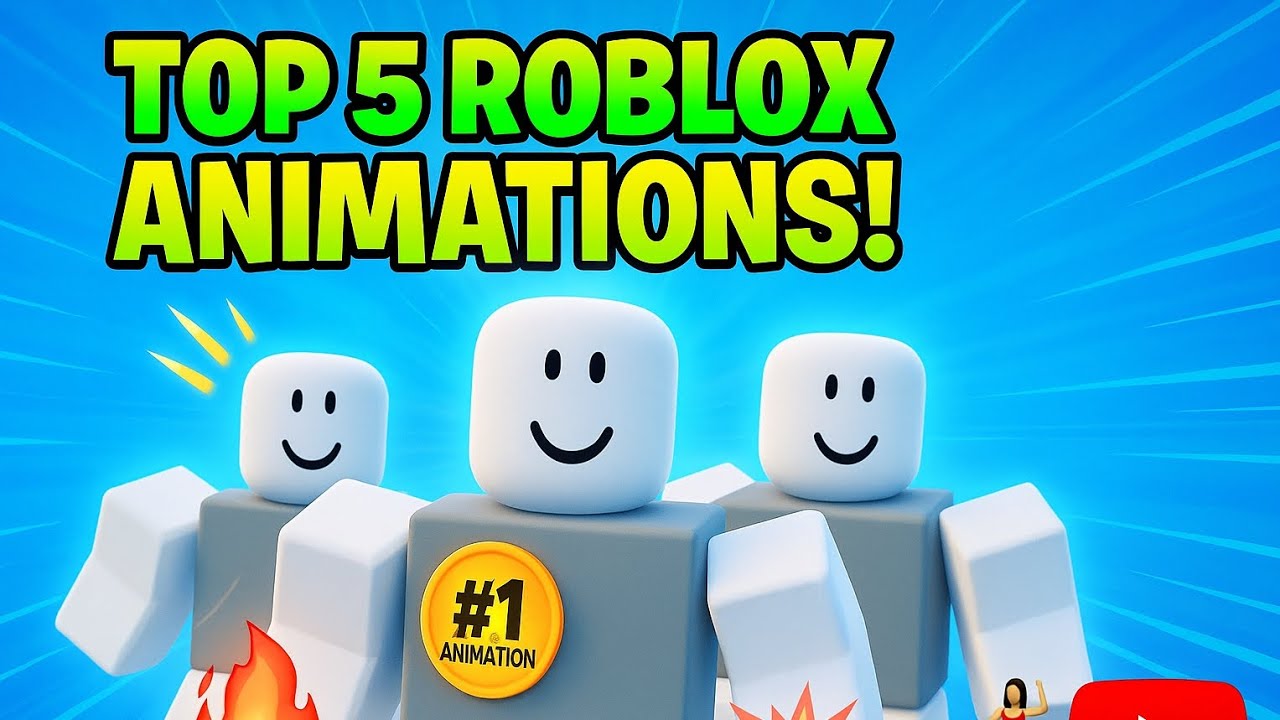 🔥 TOP 5 ROBLOX ANIMATIONS!🔥 Which one is your favorite? 😄💃#trending # ...