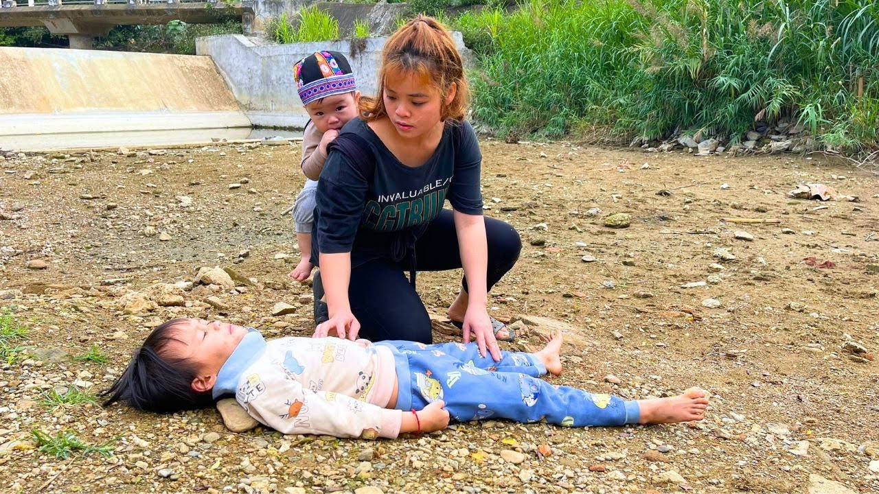 Single mother : Rescue the lost little girl -Harvest corn to sell ...