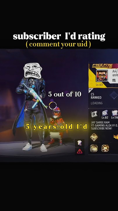 SUBSCRIBER UID 🗿 comment your UID👽 next can be you😊👈#freefire #shorts # ...