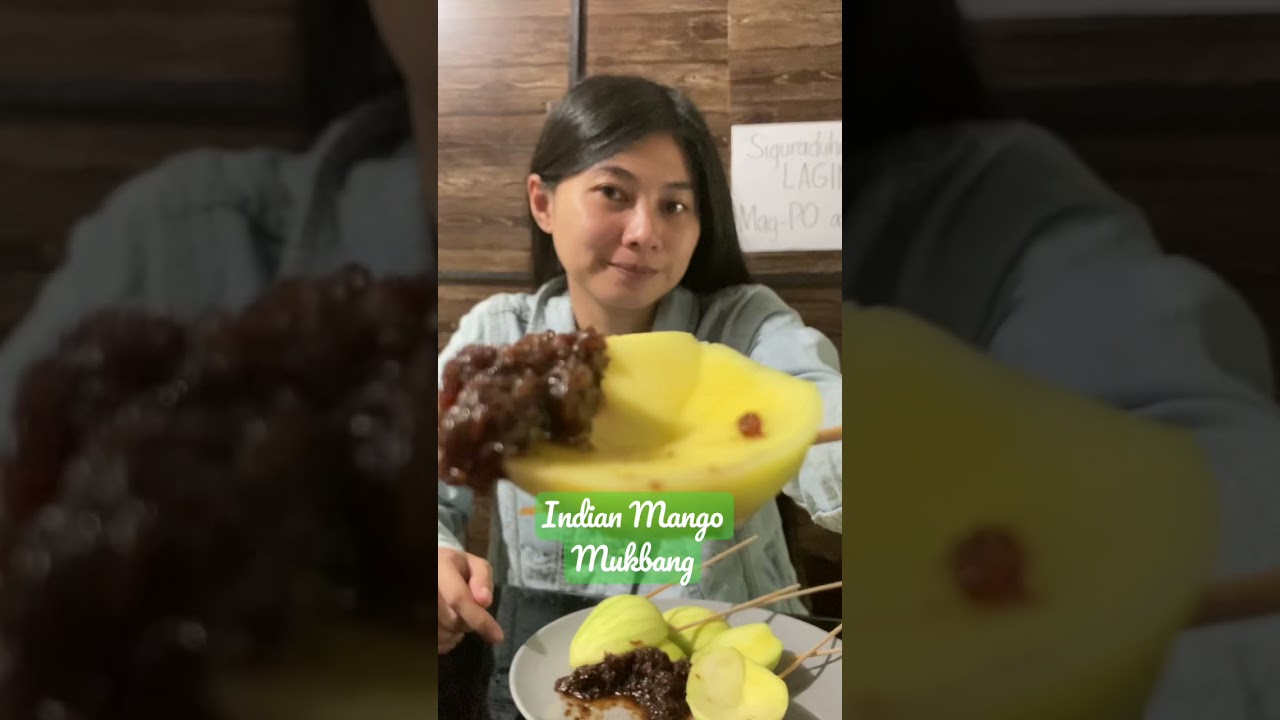 Indian Mango Mukbang with Alamang - YouTube