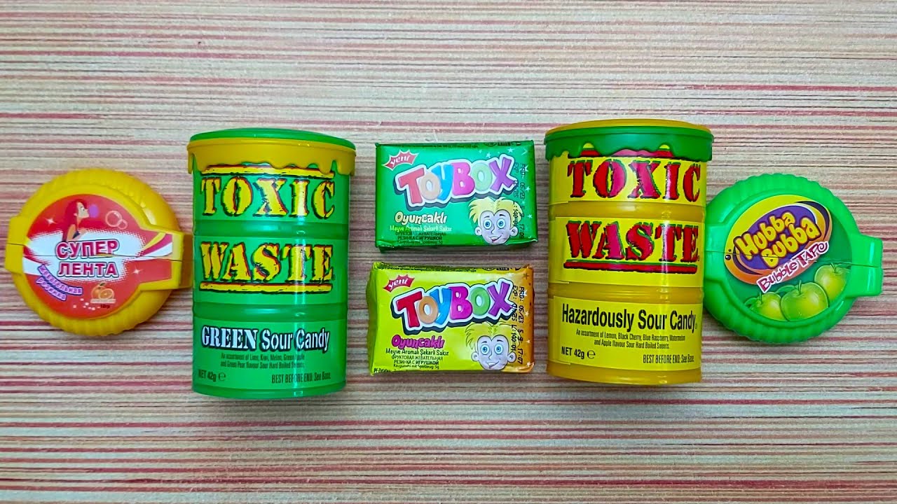 Some Candy Lollipops and Sweets 🍬 Unpack Yummy Rainbow Toxic Waste ...