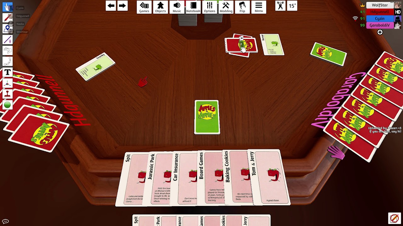 Tabletop Simulator - Apples to Apples - Can't Even Be Mad - YouTube