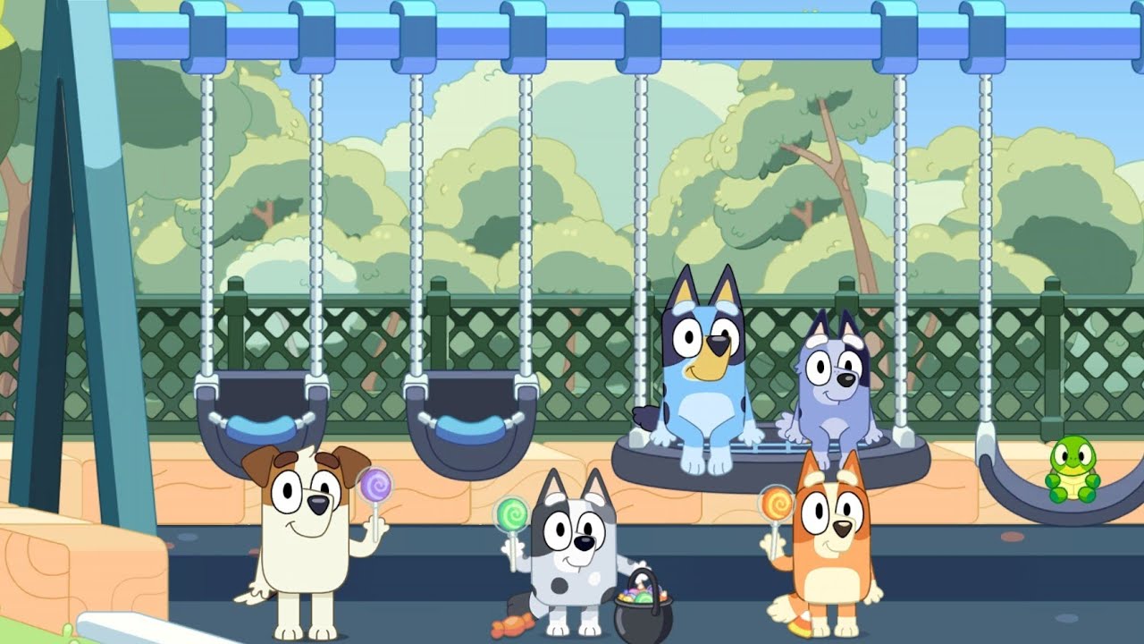 Bluey: Candy Party on playground - YouTube